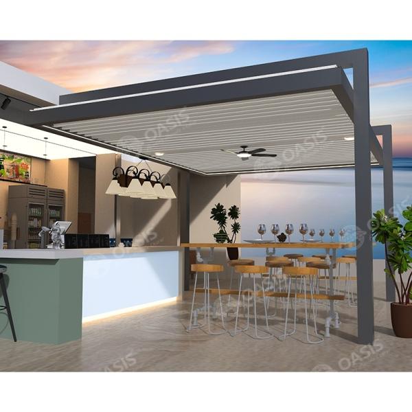 Quality Lightweight Attached Aluminum Louvered Pergola Light Duty For Patio Backyard for sale