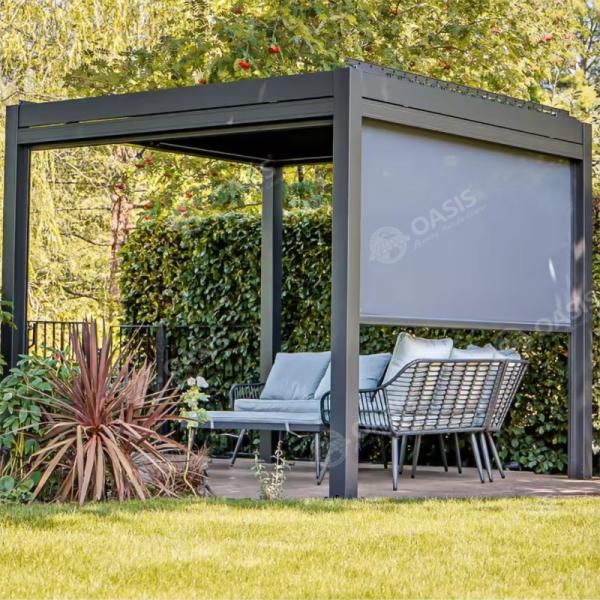 Quality Motorized Aluminum Pergola For Mansions , Adjustable Louvered Aluminum Pergola for sale