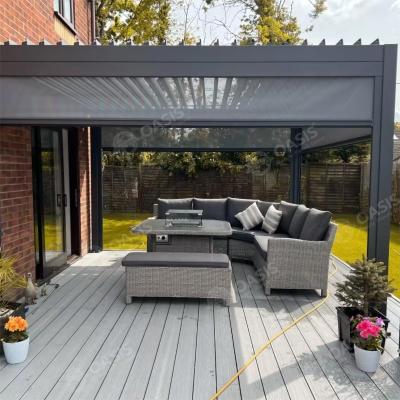 中国 レストラン用 防雨 日傘 防水 完全に密閉 室外 アルミ ローバー パーゴラ 販売のため