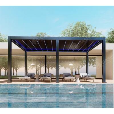 China Pergola de aluminio moderno con techo de lujo for sale
