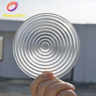 China High Quality Mold Pressed Dia 80mm Spot Fresnel Lens,Glass Borosilicate Fresnel Lens For Spot Light for sale
