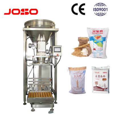 China double screw bag packing machines, powder fill seal packaging machine,10kg 25kg starch filling sealing for sale