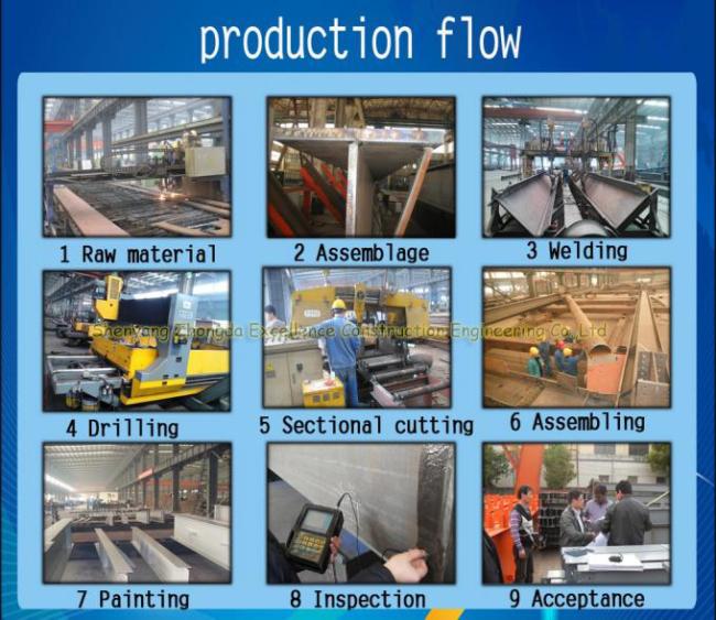 Long Span Prefabricated Steel Frame 4S Car Exhibition Hall