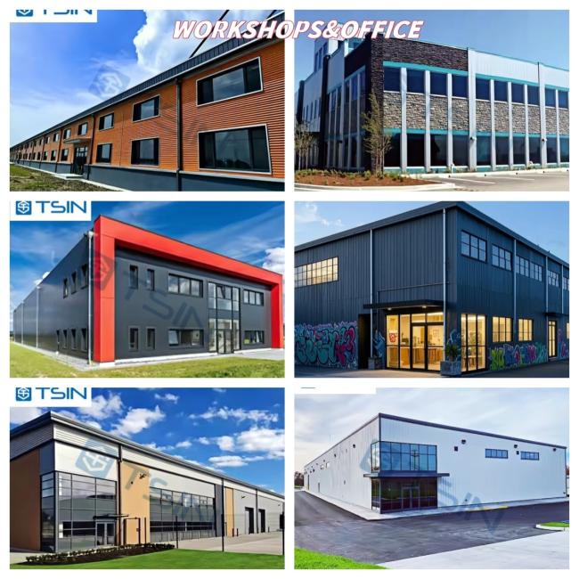 Prefabricated steel structure workshop exterior view