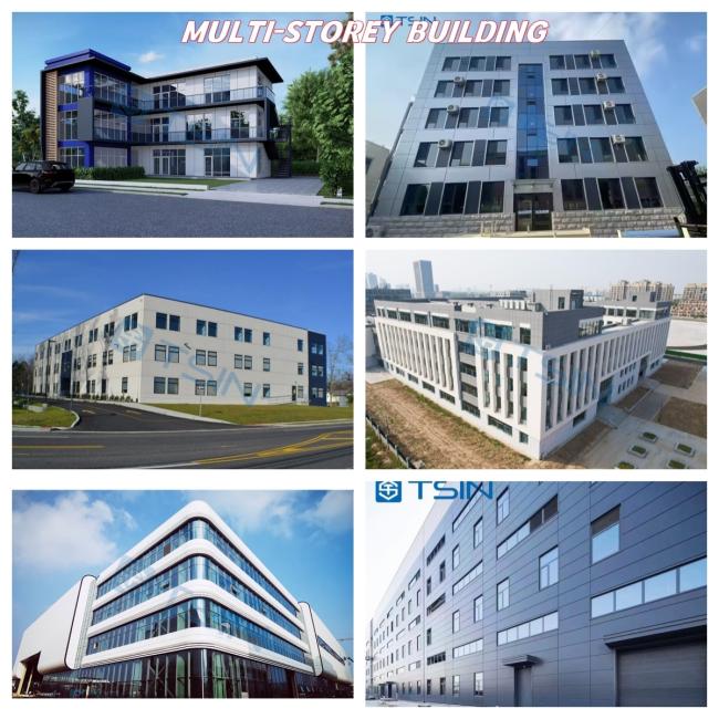 High strength steel structure building exterior