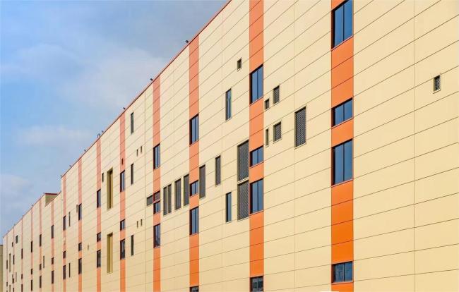 Steel warehouse construction site