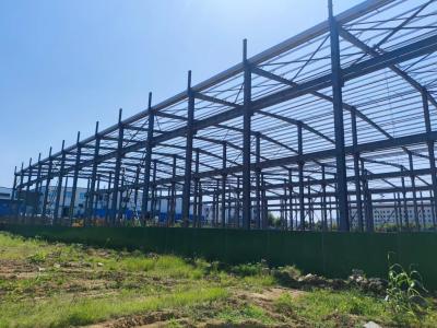 China Hot Rolled Steel Q235 Q345B Prefab Steel Warehouse With H Beam Portal Frame for sale