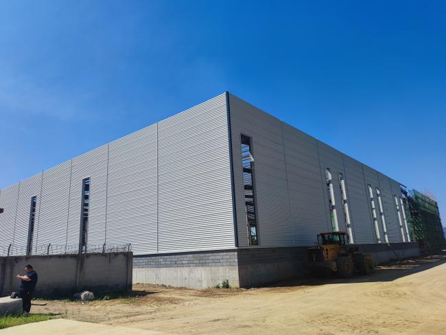 Interior view of steel structure workshop