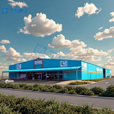 China Portal Frame Specs Metal Structure Building Powder Coated Steel Surface for sale