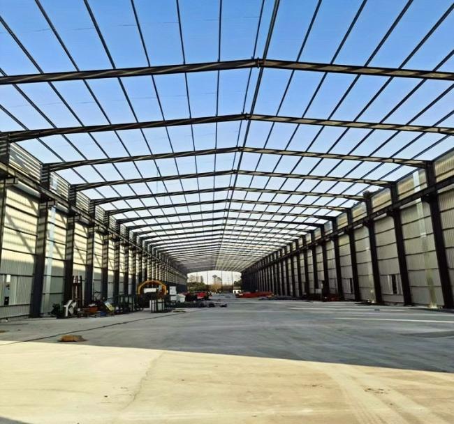 Exterior view of prefabricated steel structure building