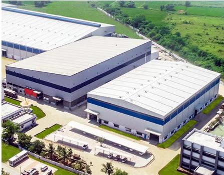 Prefabricated steel warehouse frame