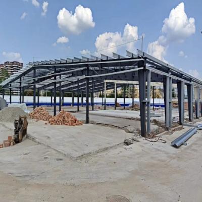 China Steel Building Metal Prefabricated Building Steel Space Frame Construction Building Warehouse for sale