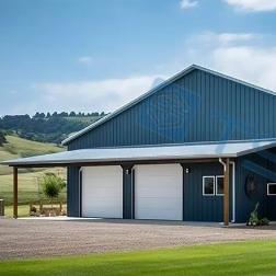 Quality Steel Structure Metal Garage Workshop Galvanized Layer Thickness High Tensile for sale