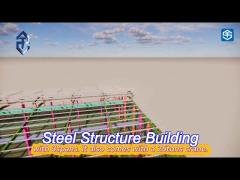 prefabricated modern metal frame building construction for industrial warehouses office house