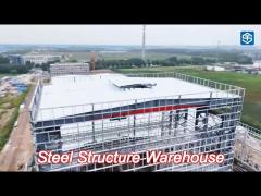 hot rolled steel q235 q345b prefab steel warehouse with h beam portal frame
