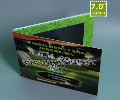 China Factory supply 7inch LCD video book video brochure, with 2G memory, A4 size for sale