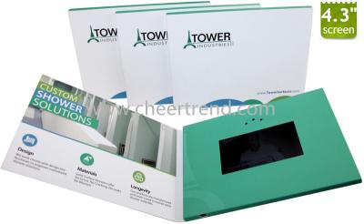 China Factory whosale 4.3 inch touch screen video brochure video greeting card for sale