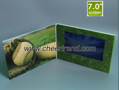 China Whosale price A5 size 7 inch video brochure card with 256Mb to 16GB memory options for sale