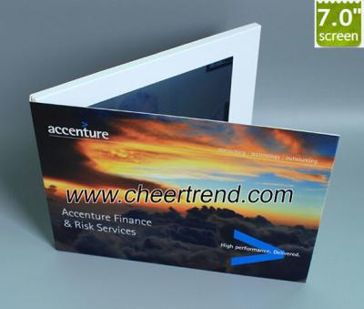 China Factory supply 7inch LCD video book video brochure, with 128M-16GB memory for sale