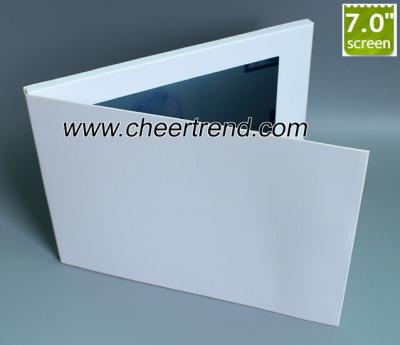 China 2017 newest customized blank white printing video brochure 7 inch video book business card lcd with best price for sale