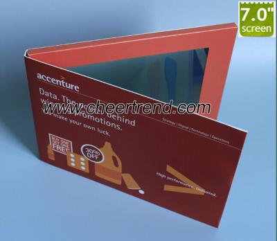 China 2017 popular A5 size 7 inch LCD tft video module for greeting brochure card with 1GB memory for sale