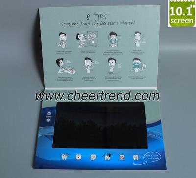 China 2017 New Business Gift Paper Invitation Card 10 inches lcd Video Brochure for sale