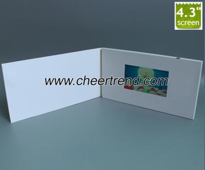 China 2017 Custom blank white 4.3 inch tft screen invitation video brochure/ lcd video greeting card for sale