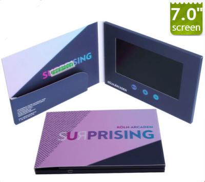 China Best Advertising 7 inch LCD Video Brochure card/video book/video greeting card with pocket for business gift for sale