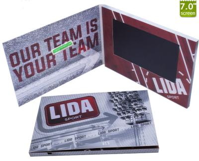China High quality Customized 7 inch TFT LCD Screen Soft Cover Folder video brochure card for sale