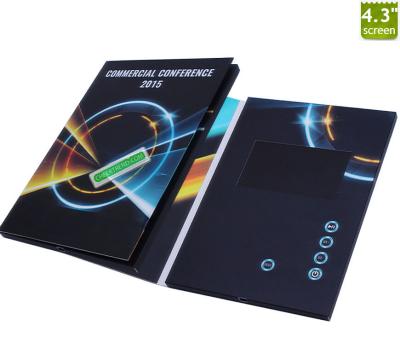 China Hot Vertical design 4.3 inch 4c printing lcd screen video auto playing digital video brochure for gifts for sale