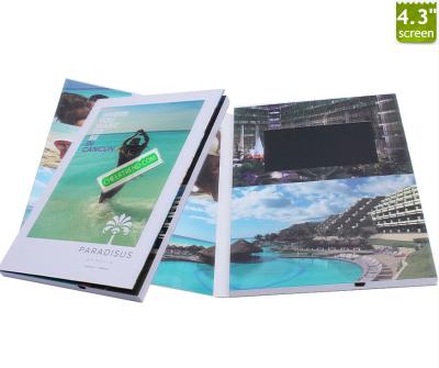 China 2017 Hot Sexy Portrait design 4.3 inch CMYK  printing 128M lcd screen video brochure card for gifts for sale