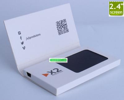 China 2017 Fashional 2.4 inch lcd video business greeting card / video brochure for advertising, business gift for sale