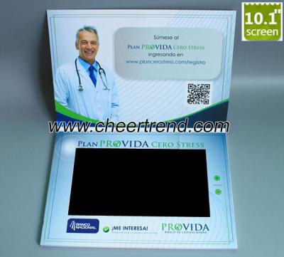 China Touch screen 10 inch Video Brochure / Video Greeting Card / Video Book for gift for sale