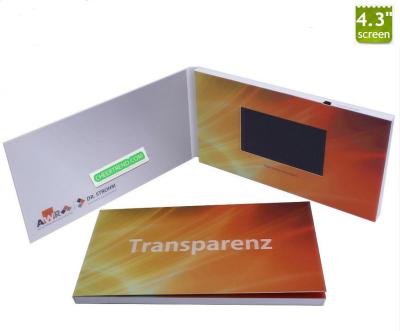 China Beautiful Design 4.3 Inch LCD Screen Video Brochure /Video Greeting card for Wedding Invitation Card for sale
