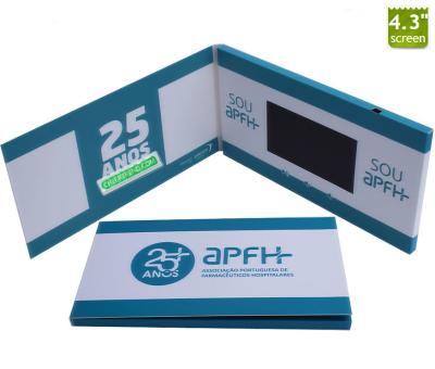 China Beautiful Customized 4.3 inch TFT LCD Soft Cover Video Brochure/Video Booklet/Video Greeting Card for sale