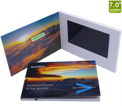 China Factory supply 7 inch customized video brochure/video greeting card with lcd screen for business for sale