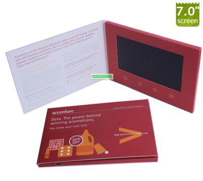 China Beautiful Artificial Style and Business Gift Use customized 7 inch video brochure card for sale