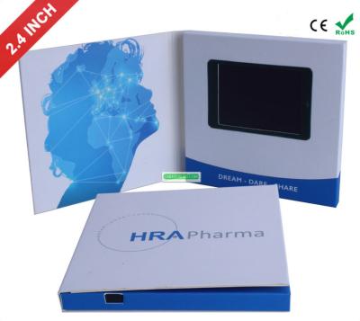 China 2.4 inch mini size business greeting card LCD screen video brochure for advertising business gift promotion for sale