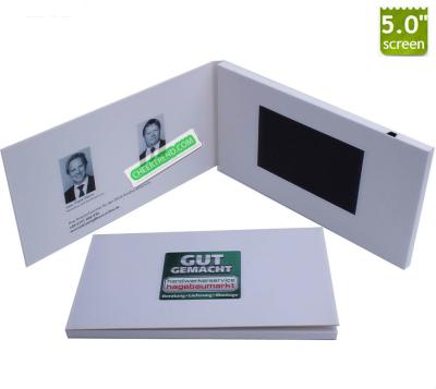 China Handmade Business Gift 5 inch LCD Player Video Marketing Brochure Greeting Card in color Print for sale