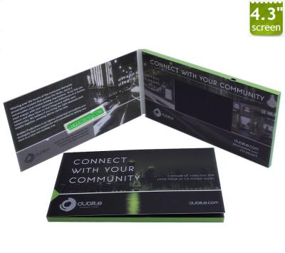 China Hot AVI format 4.3 inch video brochure / Invitation video greeting card / lcd video book with 128Mb memory for sale