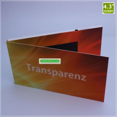 China 4.3 TFT LCD module in print video brochure,video greeting card,video postcard,video book for advertising and promotions for sale