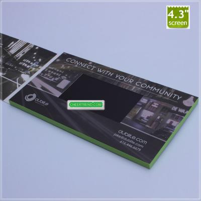 China advertising use 4.3 inch video cards, brochure sample for book for sale