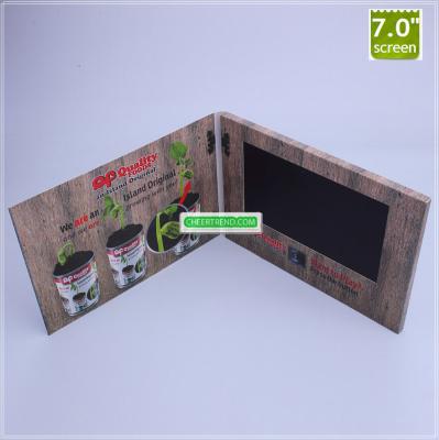 China 2017 Customize 7 inch LCD touch screen video book/LCD video display/player brochure/7 inch video greeting card for sale