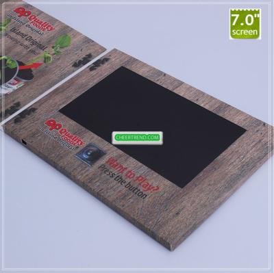 China 7'' LCD video brochure, LCD video player display brochure book in custom print for sale