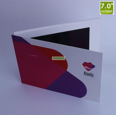 China Factory Supply 7Inch 2G Memory A5 Size Digital Module Lcd Video Book Video Brochure Card for sale