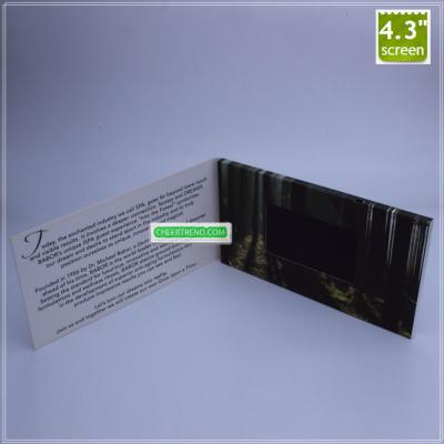 China China factory 4.3 inch TFT LCD Video brochure Video book and Video Mailer for sale