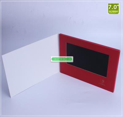 China Craft Gift 7 inch LCD screen TV greeting card video book for sale
