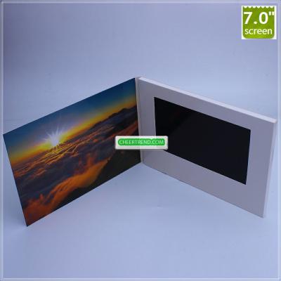 China 7 inch LCD Screen Video Talking Greeting Card with 256MB Memory and Customized Artwork Printing for sale