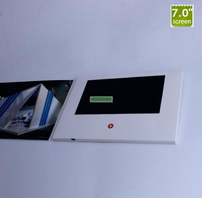 China Directly manufacture 7 inch LCD screen video display /video brochure/video book/video greeting card for sale