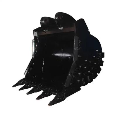 China EX220 EX200 Graafmachine Rock Bucket Heavy Duty Skid Steer Rock Grapple Fit Liebherr R317 Te koop